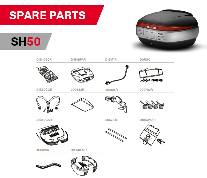 SH50 Spare Parts – SHAD Dealer Portal